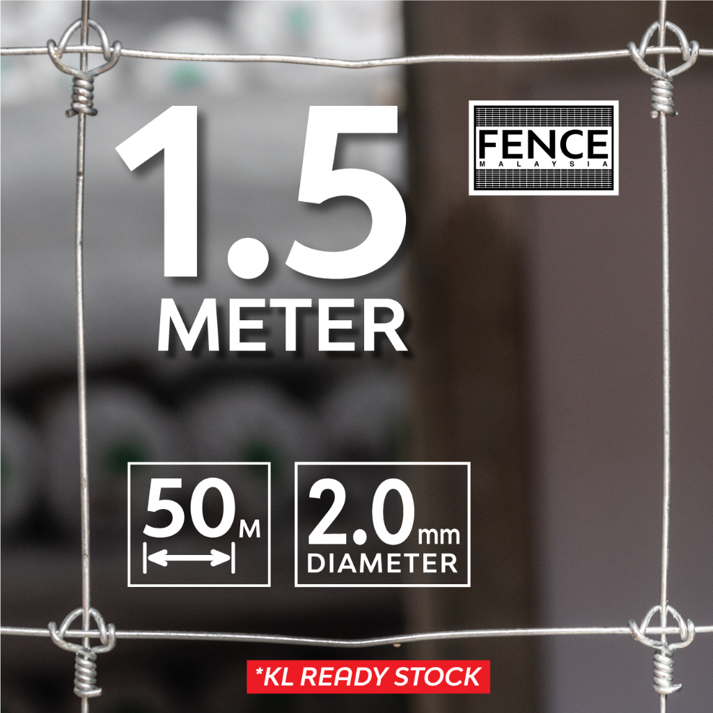 Griplock Pagar Kebun (Wire Diameter 2.0 mm) Griplock Cyclone Fence 50m ...