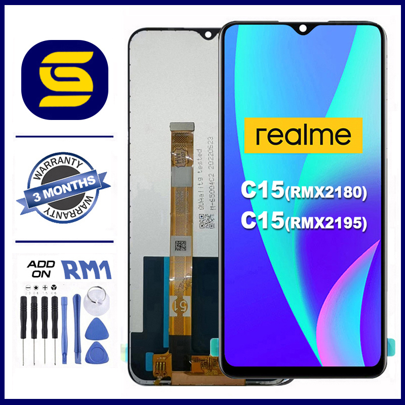 LCD REALME C15 Mediatek RMX2180/ C15 Qualcomm RMX2195 Compatible For ...