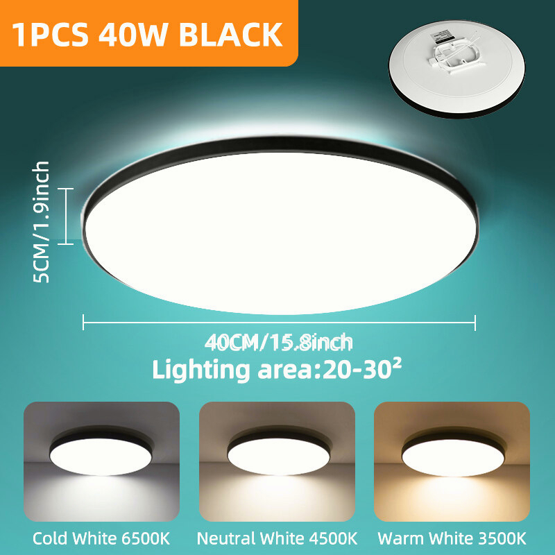 Led Ceiling Light Modern Ultra Thin Ceiling Lamp Square Lampu Siling 18 ...