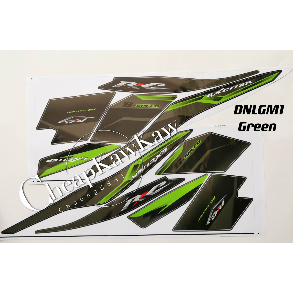 Y16 Y16ZR Custom Exciter RC ( 70 ) Body Cover Set Stripe Sticker White ...