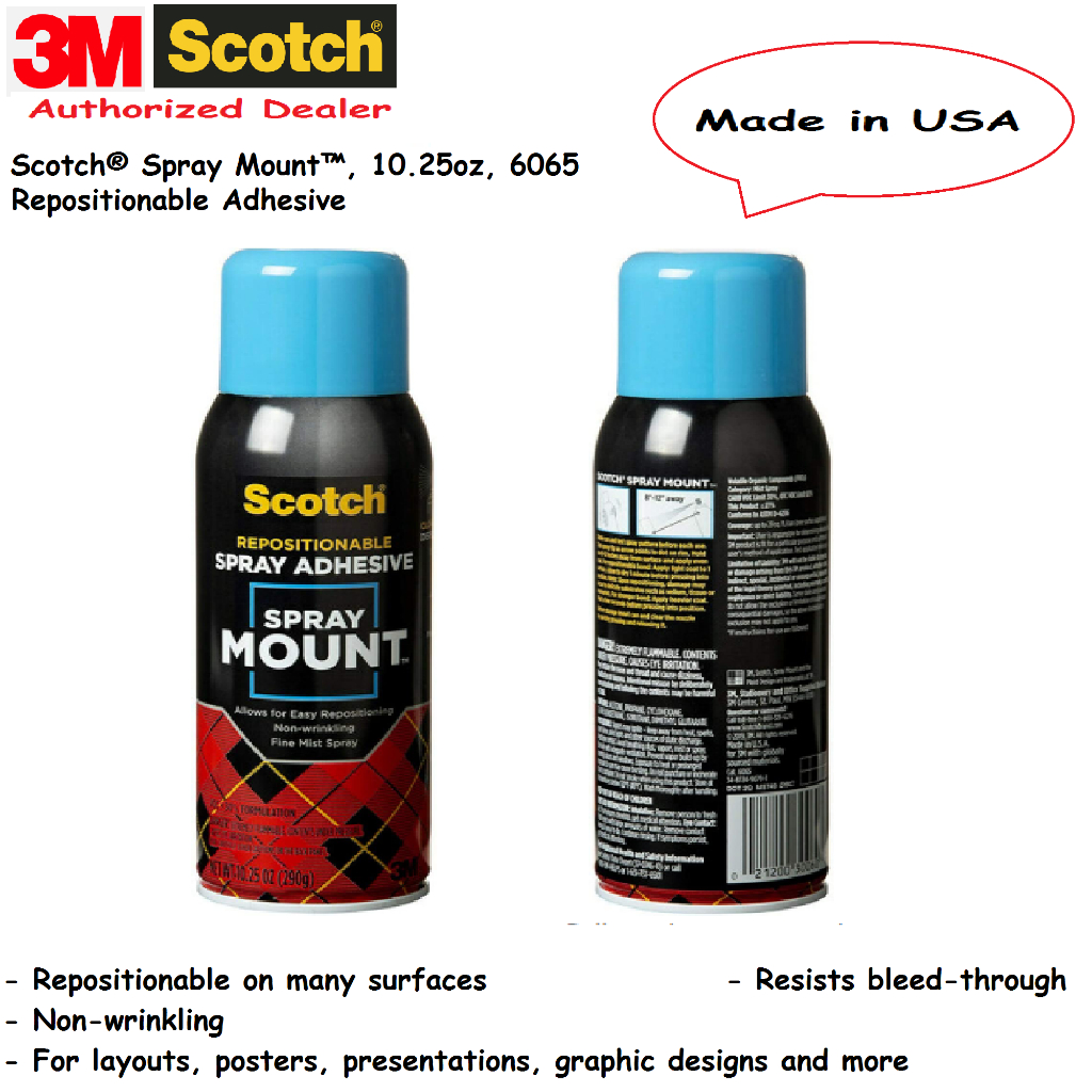 *ORIGINAL* 3M Scotch® Spray Mount 6065 Repositionable Adhesive 10.25 OZ ...