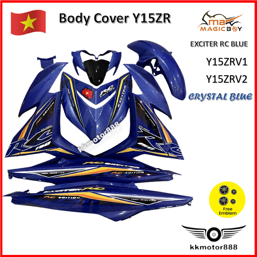 (100% ORIGINAL !!!) COVERSET MAGIC BOY Y15ZR (1) BLUE / Exciter RC Blue /BIRU MAGIC BOY (VIETNAM ...