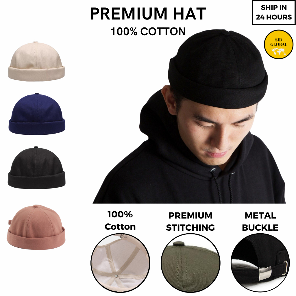 Topi Lelaki Mikihat Brimless Cap Kopiah Korean Cap Adjustable Baseball ...