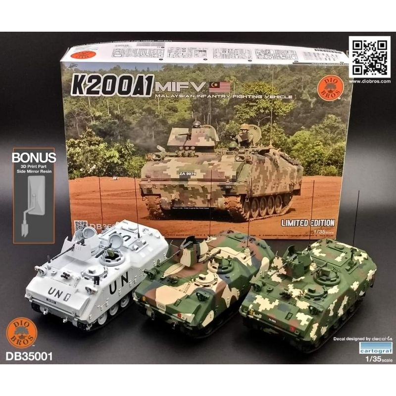 DIOBROS MODEL 1/35 K200A1 MIFV MALAYSIAN INFANTRY FIGHTING VEHICLE LIMITED EDITION | Shopee Malaysia