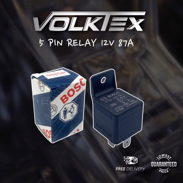 Bosch Relay 5 Pin Universal Automotive 12/24v 87a -Portugal Product ...