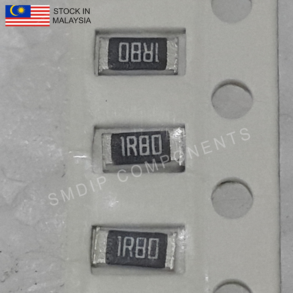 10 PCS Yageo 1.8R ±1%, 1206 SMD Resistor (1R80) | Shopee Malaysia