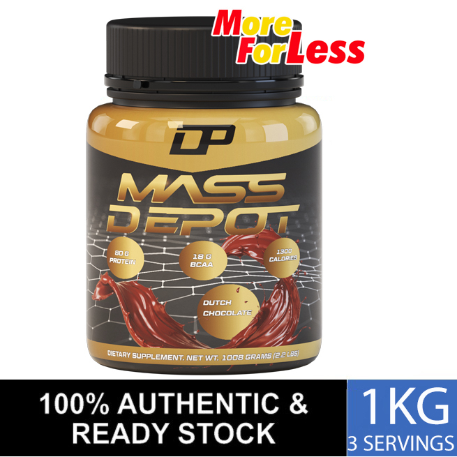 High Protein Mass Gainer - Mass Depot 2.2lbs / 1KG 80G Protein + FREE SHIPPING (Shopee Voucher ...