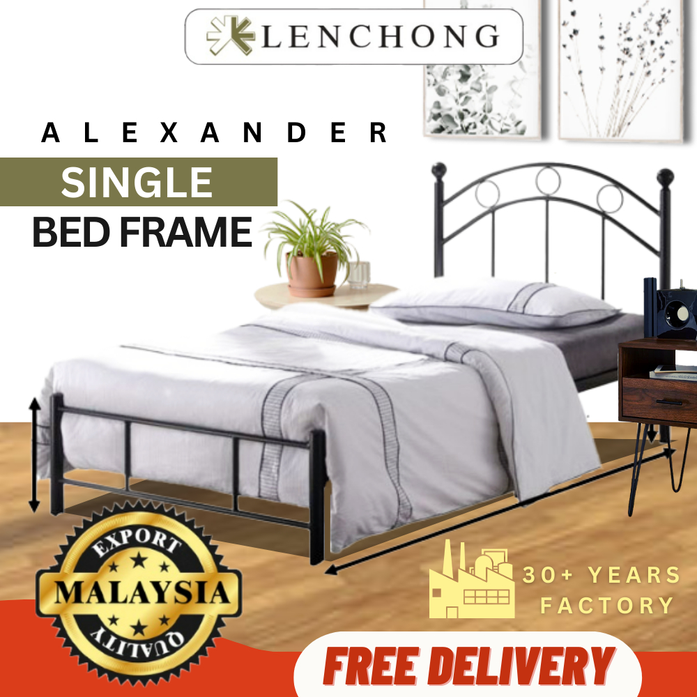 [Single] Alexander Single Bed Frame / Easy-assembly / Single Bed ...