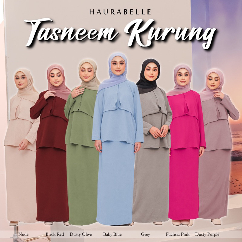 TASNEEM KURUNG BY HAURABELLE BAJU RAYA 2023 VIRAL BAJU MURAH ...