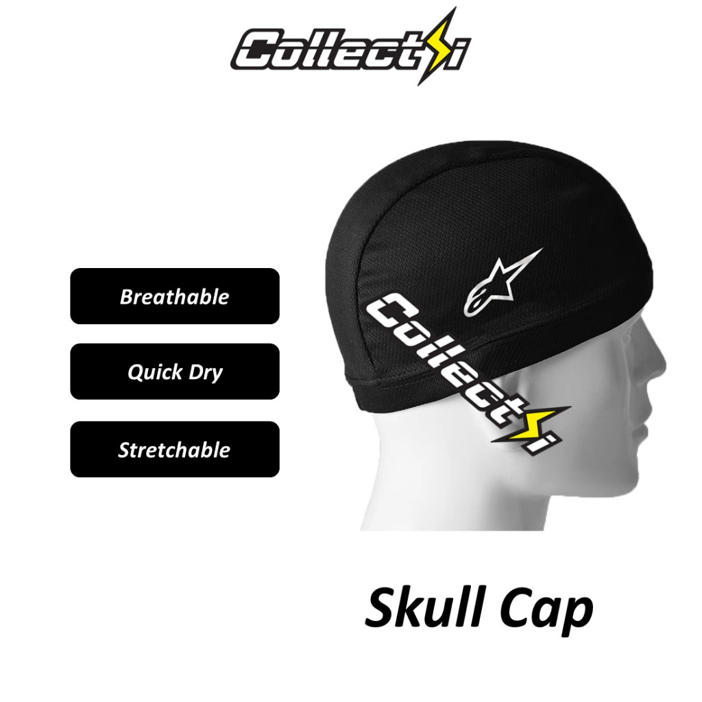 Skull Cap Helmet Inner Cap Head Cover Outdoor Motor Sport | Shopee Malaysia