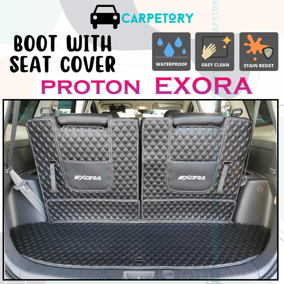 Proton Exora Car Boot Liner with Seat Cover Cargo Boot Mat Carpet ...