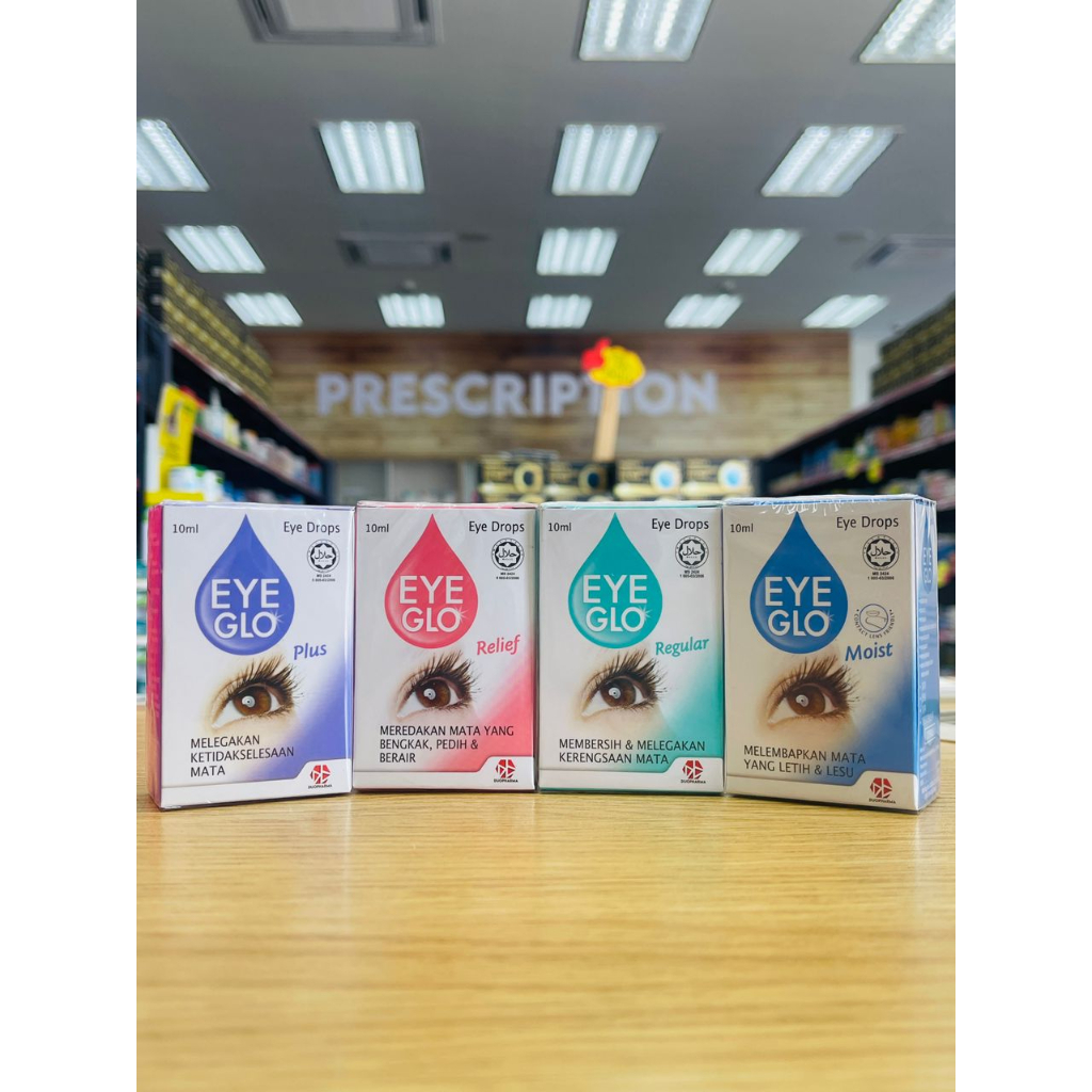 [READY STOCK] EYE GLO EYE DROPS RELIEF/MOIST/PLUS/REGULAR 10ML | Shopee ...