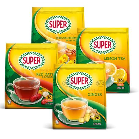 Super Tea Infusion (20S X20G Lemon Tea + 20SX20G Ginger Tea + 20SX20G ...