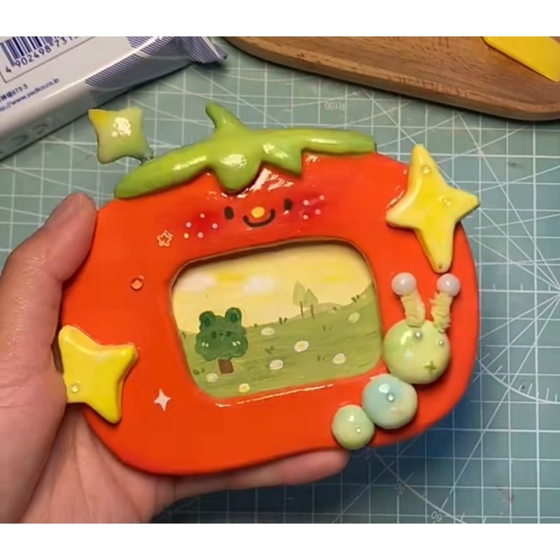 handmade clay photo frame birthday gift | Shopee Malaysia