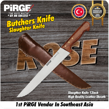 [Ready Stock] PiRGE ROSE PLATINUM 12 Inci With Leather Sheath - SARUNG ...