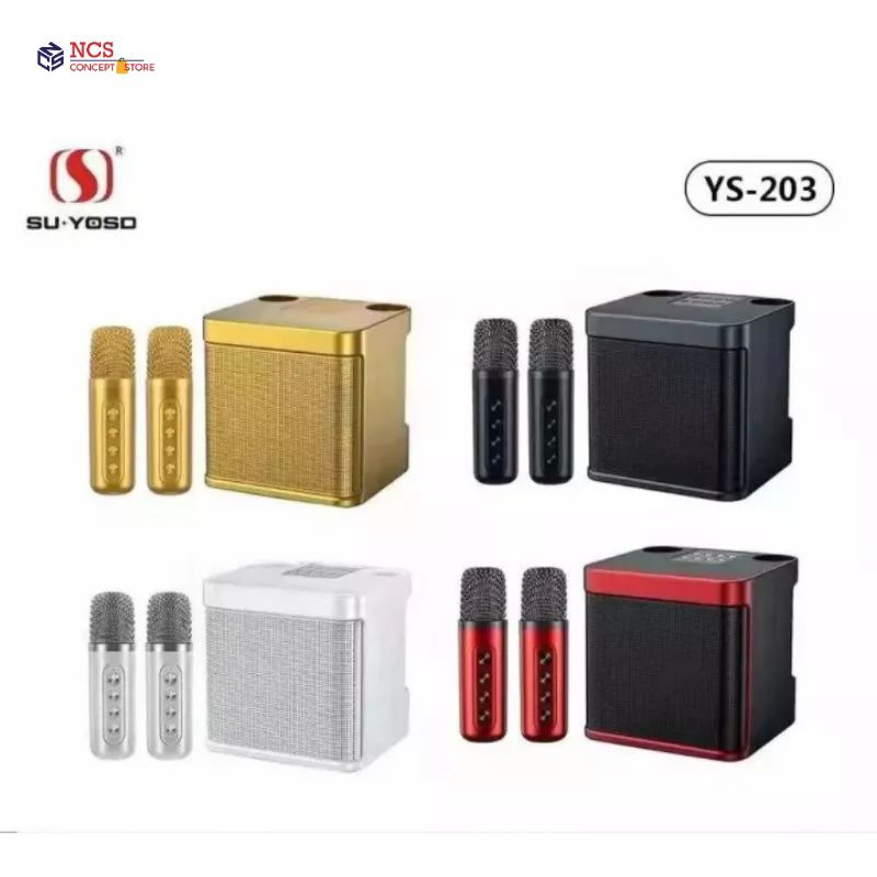 YS-203 Wireless Karaoke Speaker With Two Wireless Microphone Karaoke Family YS203 | Shopee Malaysia
