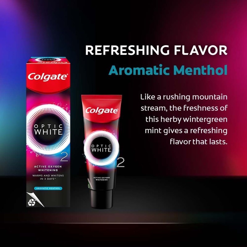 Colgate Optic White O2 Oxygen Whitening Toothpaste 85g | Shopee Malaysia