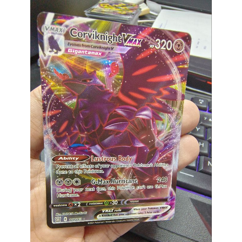 Dark Type - Pokemon Card Vmax - Corviknight Vmax 110/163 | Shopee Malaysia
