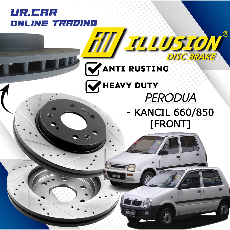 ILLUSION PERODUA KANCIL 660 / 850 SPORT DISC BRAKE ROTOR & BRAKE PAD ...