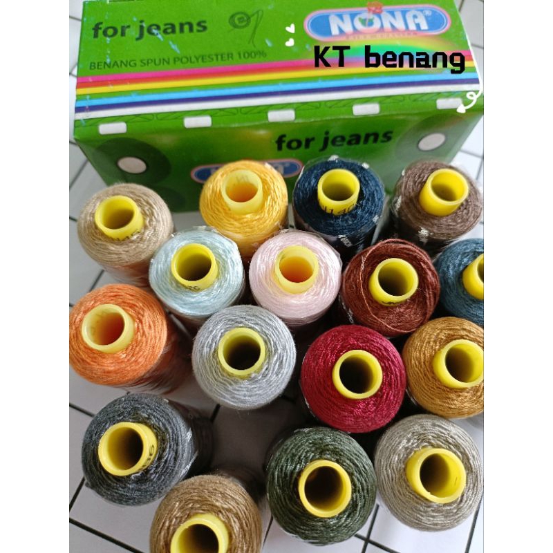 1pc-NONA Benang Jeans 200m/Benang Kasar/Denim Thread/Nona Jeans Thread ...