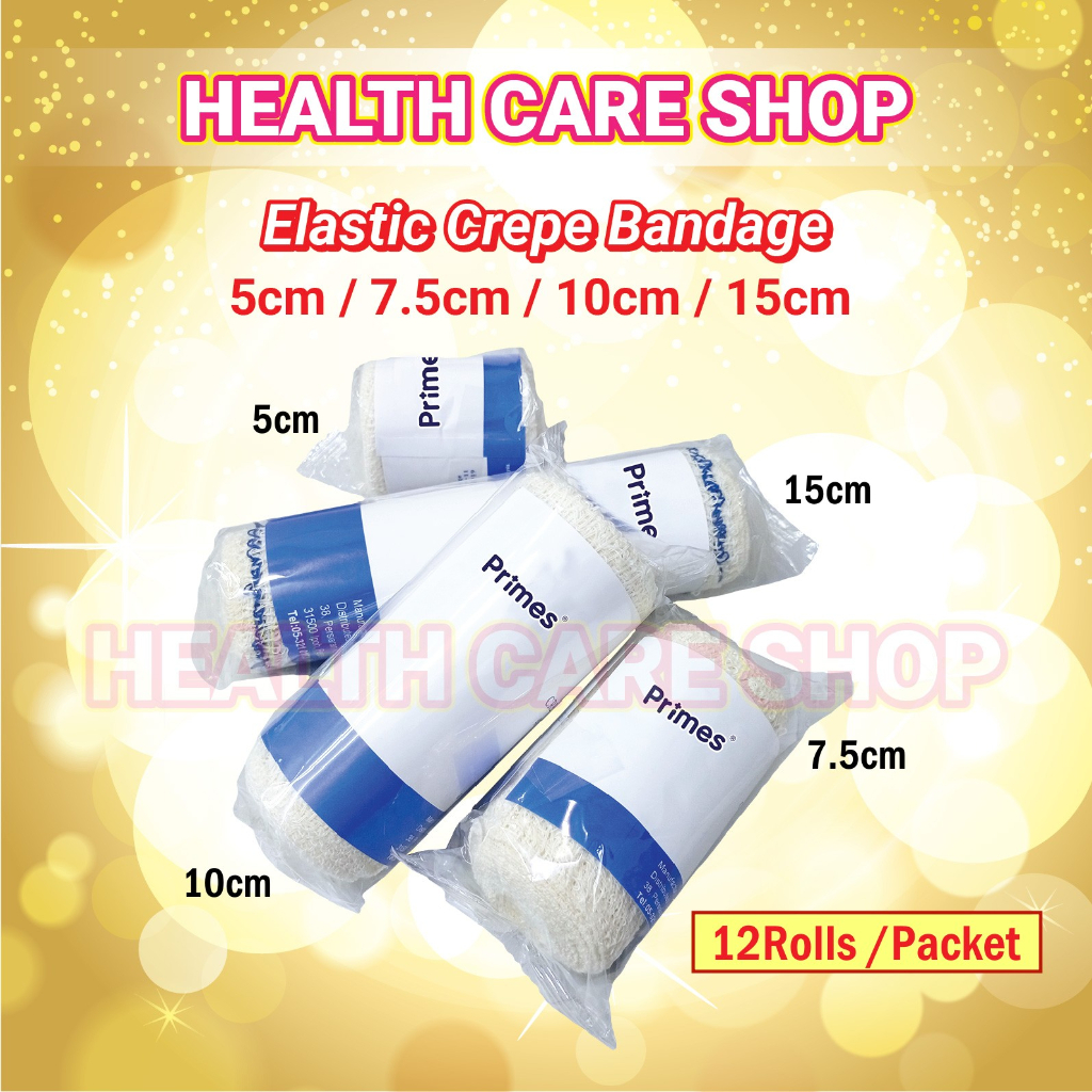 Primes Cotton Crepe Bandage / Elastic Crepe Bandage 5cm 7.5cm 10cm 15cm ...