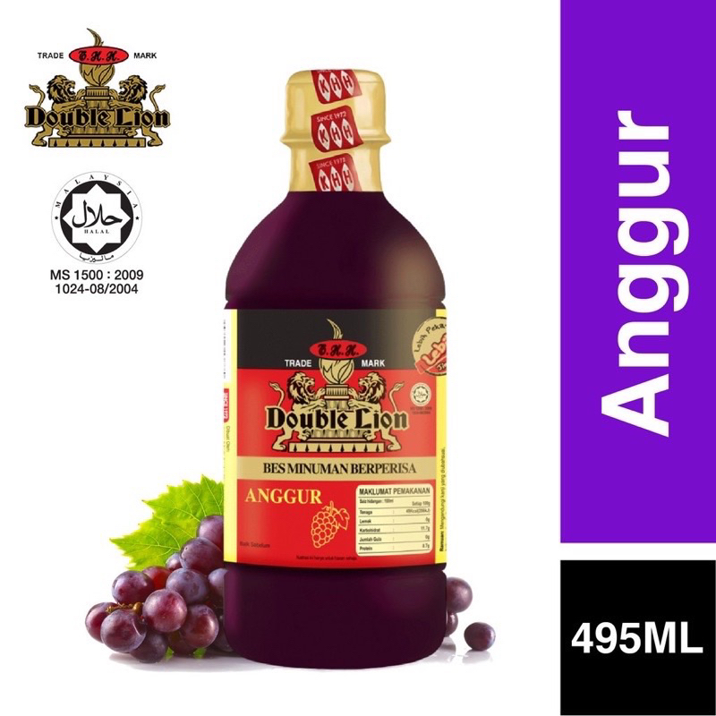 ( 1 Carton ) 24 bottle Double Lion Cordial Bes Kordial Minuman perisa ...