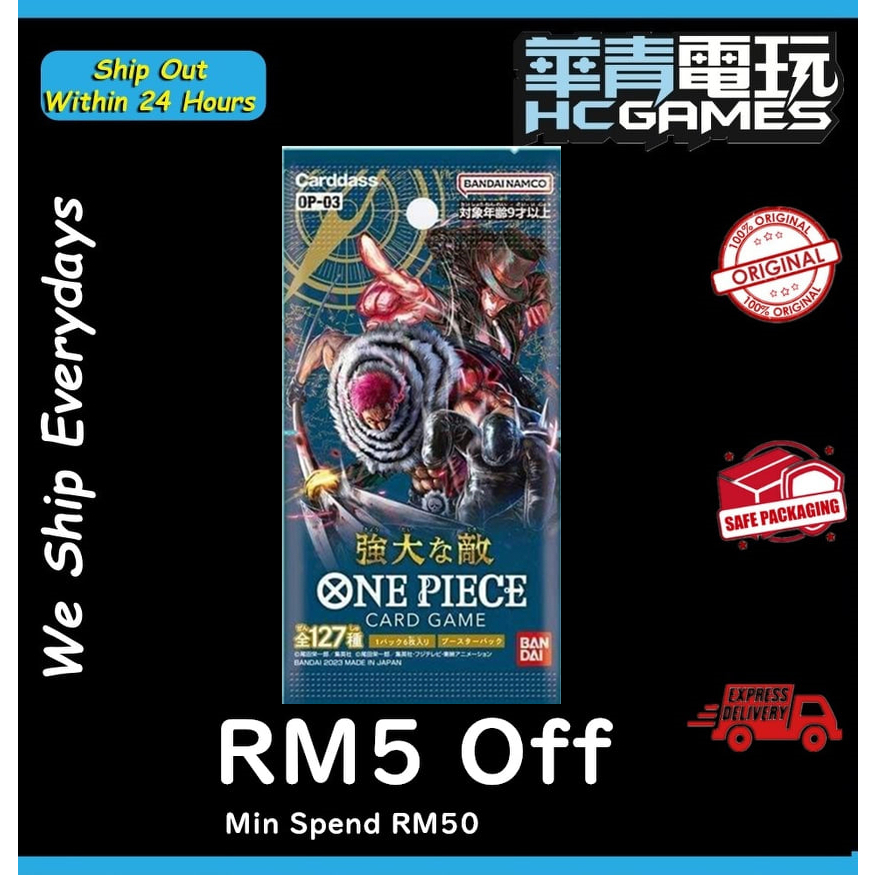 One Piece Card Game Booster Pack OP-03 Mighty Enemies TCG Japanese ...