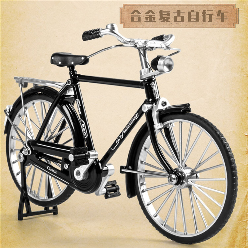 Alloy Bicycle Model Toy Diecast Metal Men Women Simulation Vintage ...