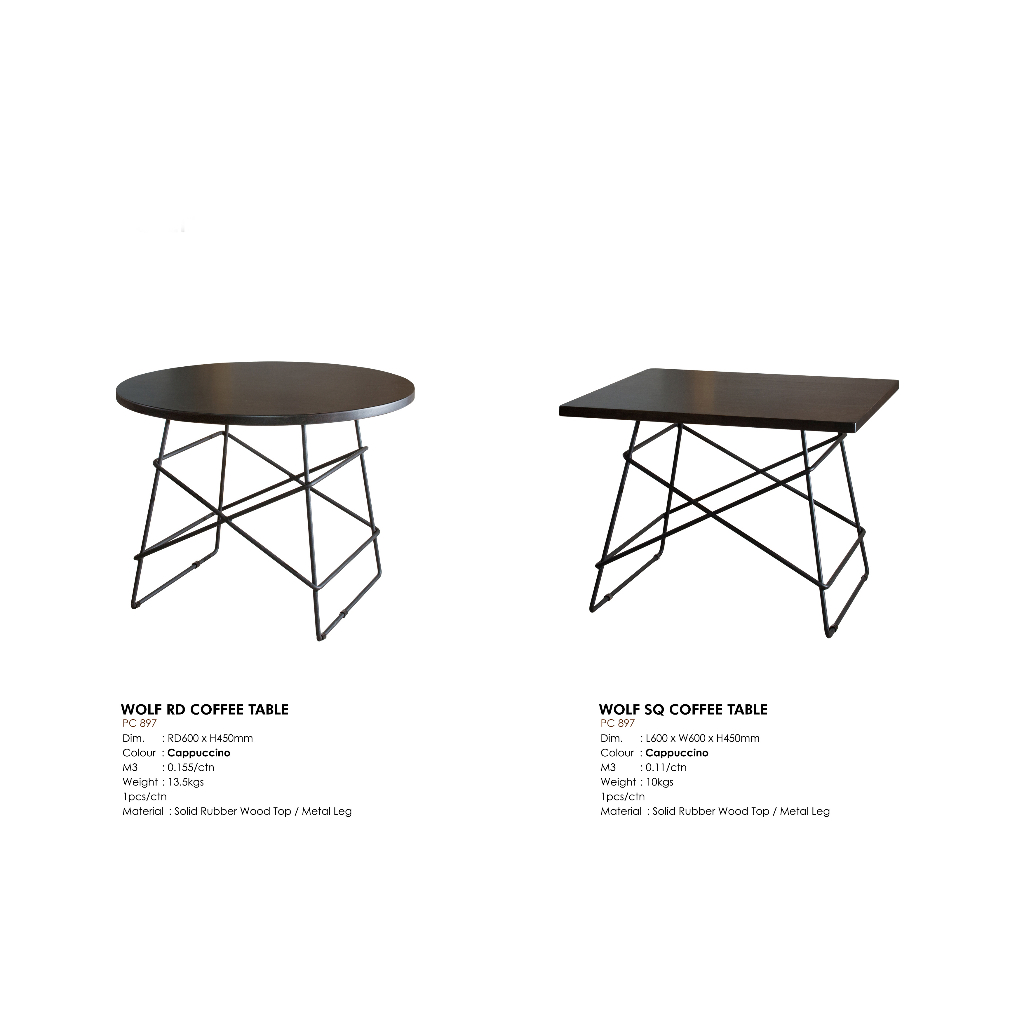 WOLF Coffee Table/ Solid Wood Coffee Table | Shopee Malaysia