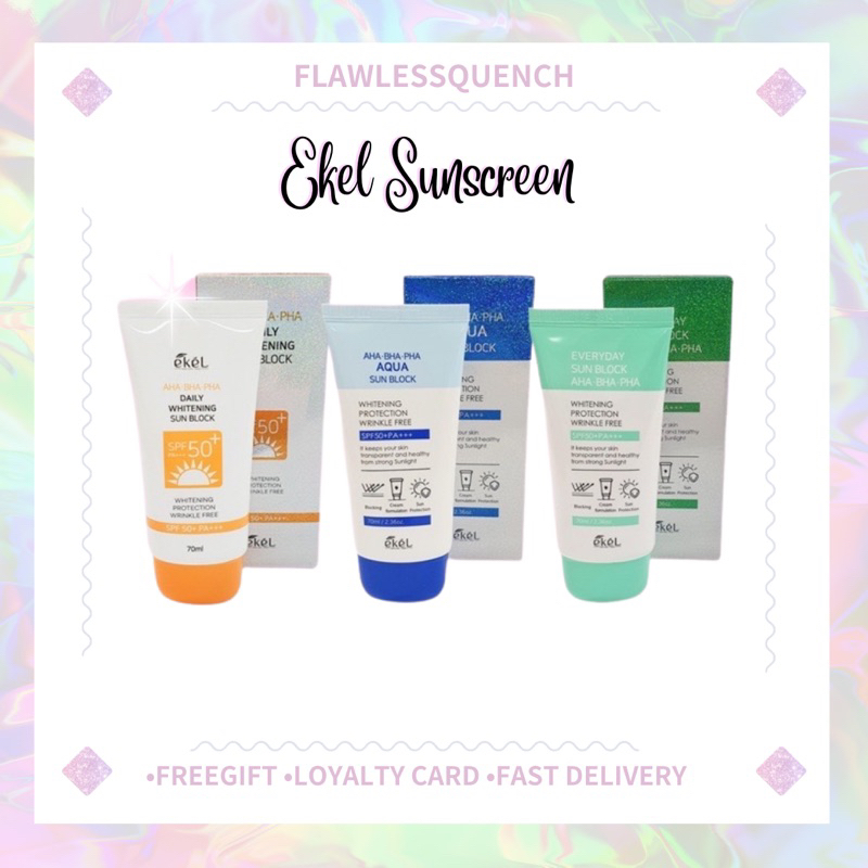 [READYSTOCK] EKEL AHA BHA PHA SUNSCREEN 70ML | Shopee Malaysia