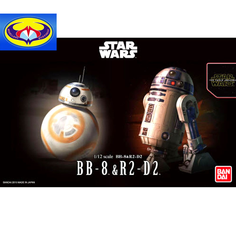 BANDAI STAR WARS 1/12 scale BB-8 & R2-D2 PLASTIC MODEL-KITS ( READY ...