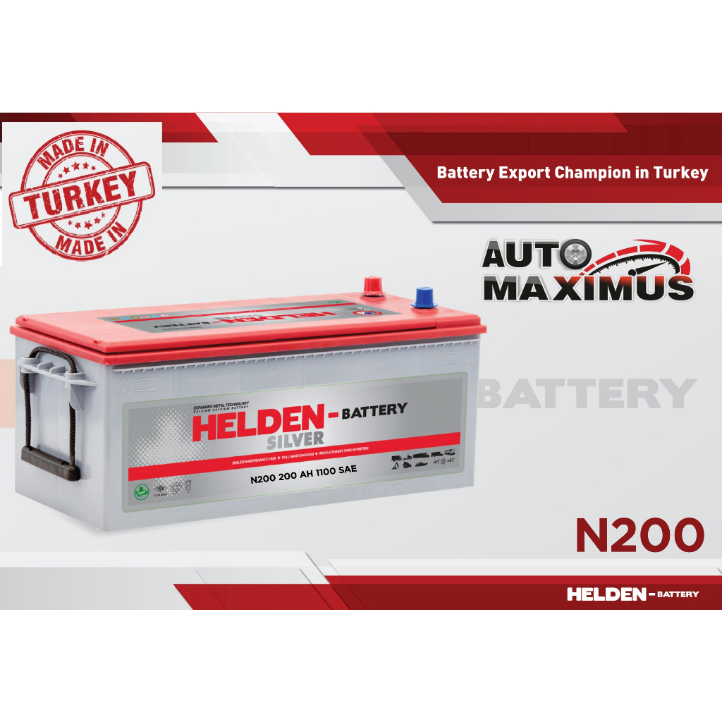 Helden N200 200AH Maintenance Free Truck Battery | Shopee Malaysia