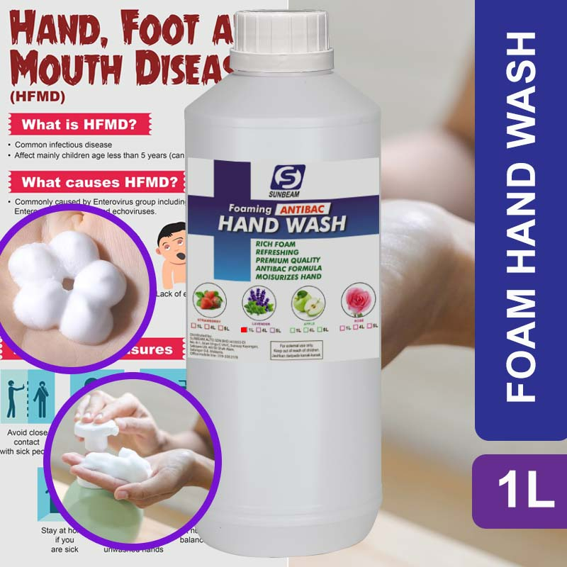 Antibacterial Foam Soap Liquid Hand Wash 1 Liter (Bubble/Foam) Pencuci ...