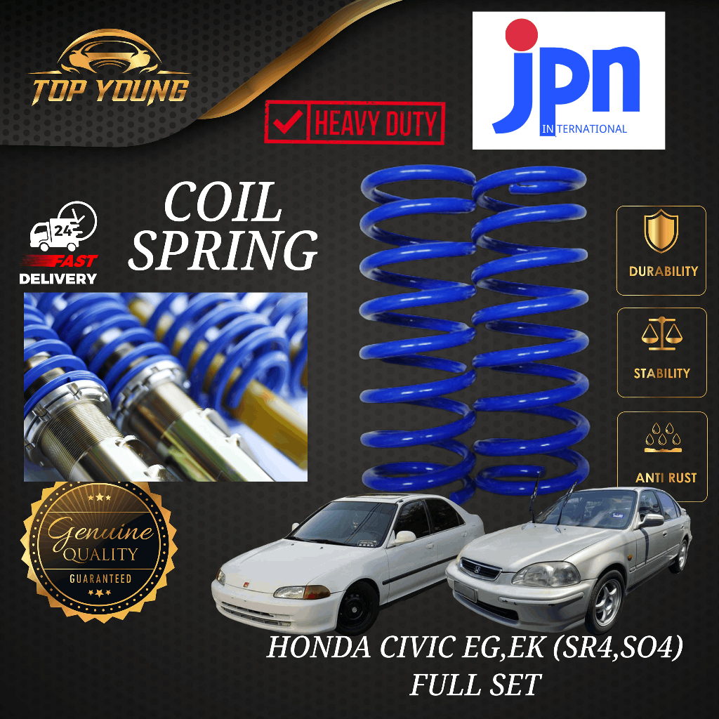 HONDA CIVIC EG / EK (SR4 / SO4) FULL SET FRONT & REAR ORIGINAL JPN COIL ...