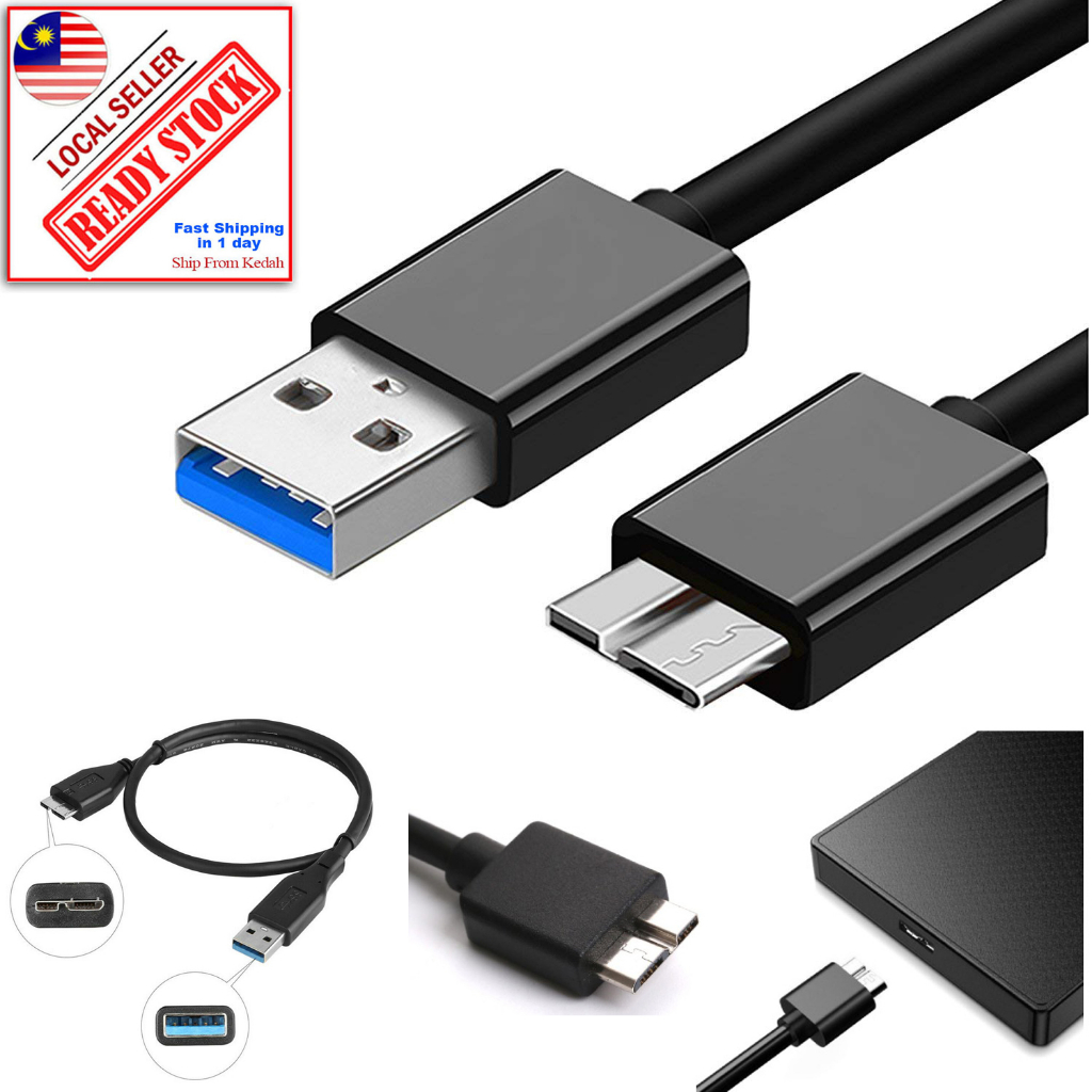 USB3.0 OTG Data cable AM male To Micro B External HDD SSD mobile ...