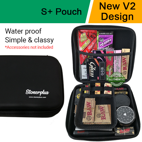 Stonerplus Hard-case Pouch (Water Resistant) for RAW Rolling Papers and ...