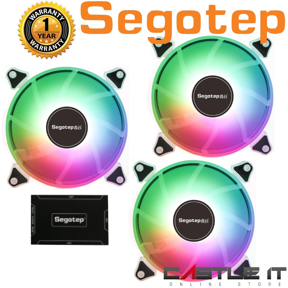 Segotep 12CM ROMANTIC 12 Silent Hydraulic Fan 120mm LED ARGB RGB SYNC ...