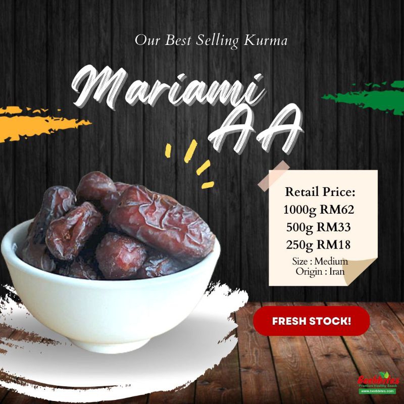 KURMA MARIAMI AAA (SIZE MEDIUM & LARGE) - TUAIAN BARU EXP 2026 | Shopee ...