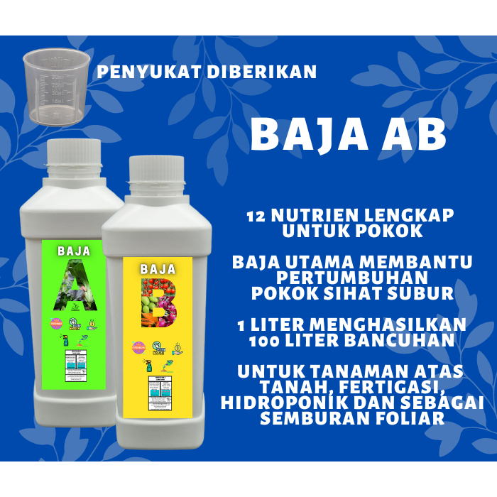 BAJA AB FORMULA LADANG 2 LITER / BAJA HIDROPONIK/ BAJA FERTIGASI AB ...