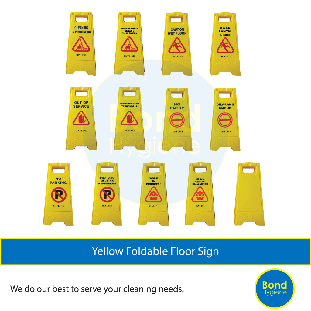 Yellow Foldable Floor Sign/Signage/Signboard -Skyline | Shopee Malaysia
