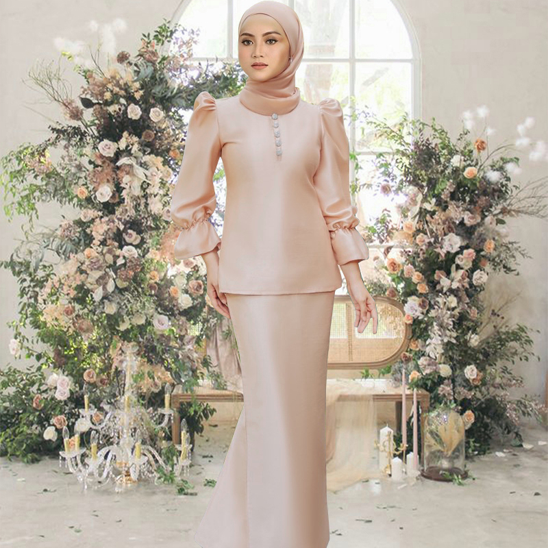 Baju Kurung Moden Plain Premium Satin Baju Ironless Kurung Plain SELESA Kurung Baju Kurung Satin ...