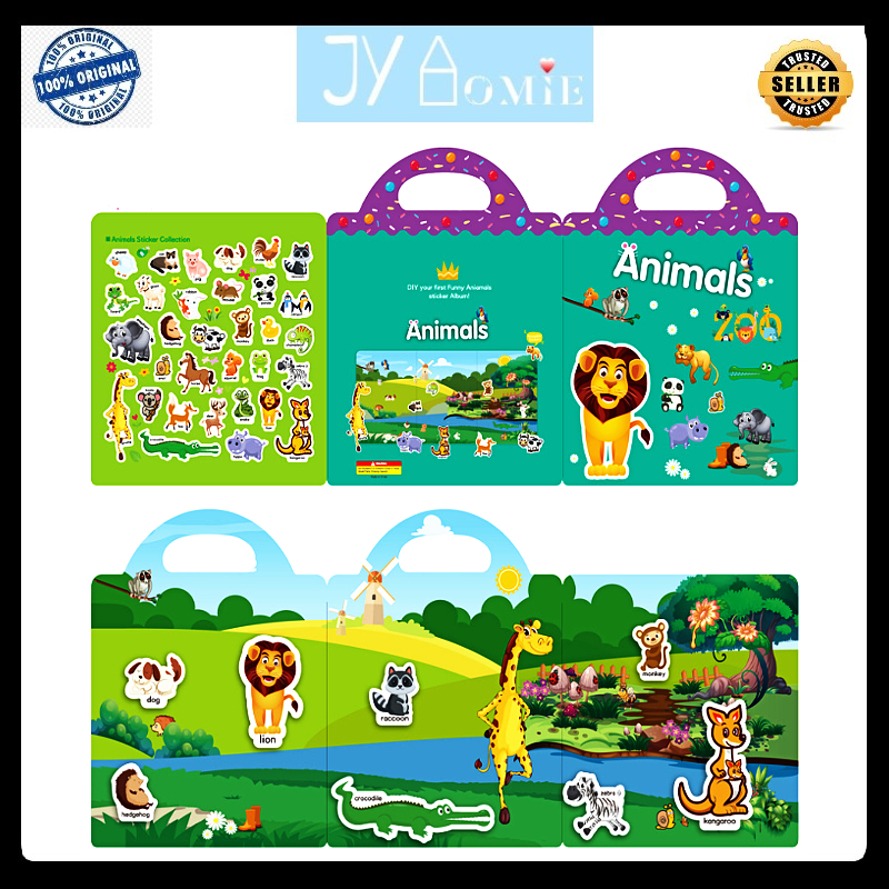 Sticker Book Reusable Busy Book Early Learning Kid Activity Kid Book ...