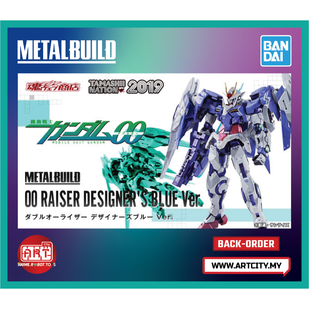 Bandai Metal Build - Gundam 00 Raiser - Designer Blue Ver. - 1/100 Scale [Tamashii Nation 2019 ...