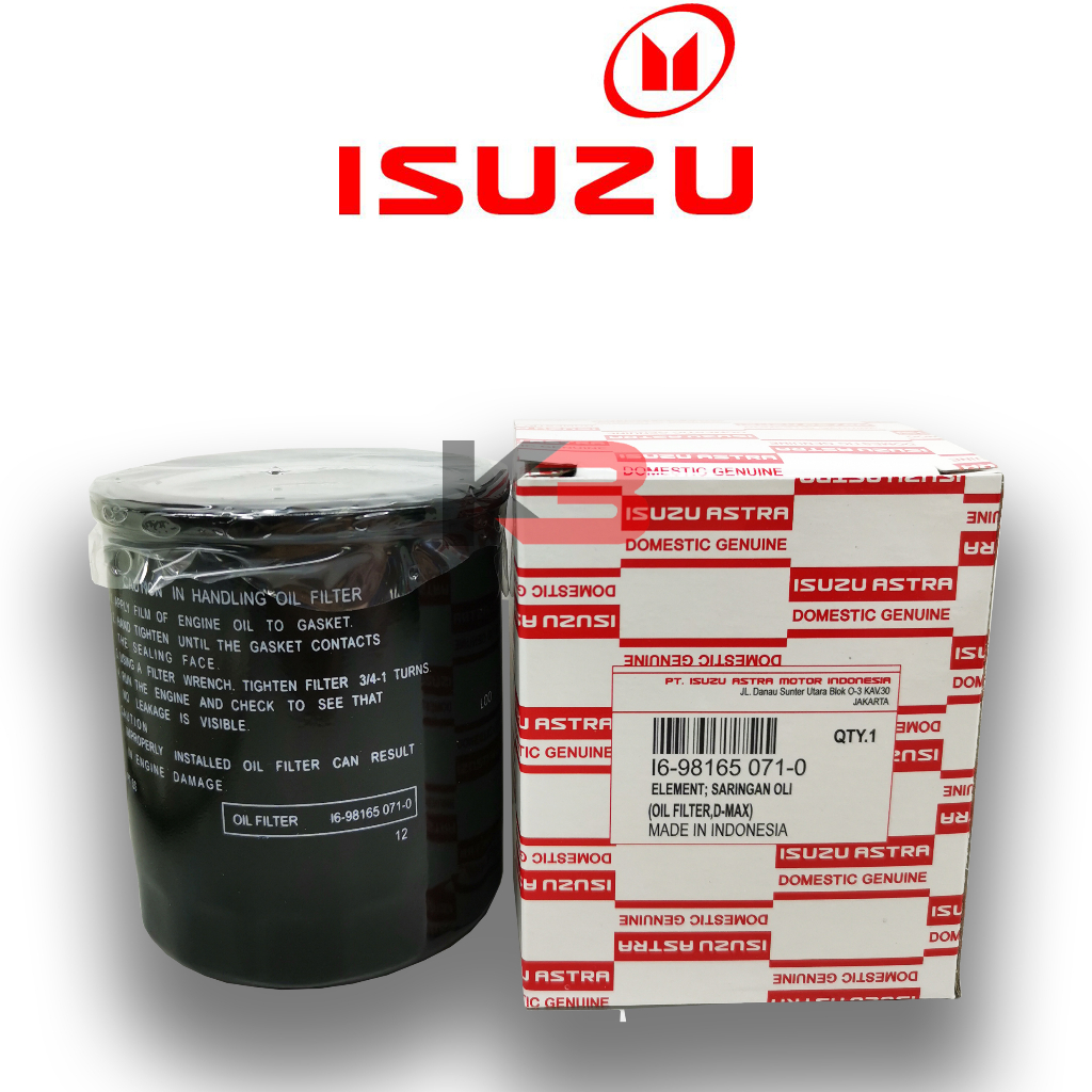 ORIGINAL ISUZU D-MAX 2.5 RT50 2012'-2018' OIL FILTER ( 8-98165071-0 ...