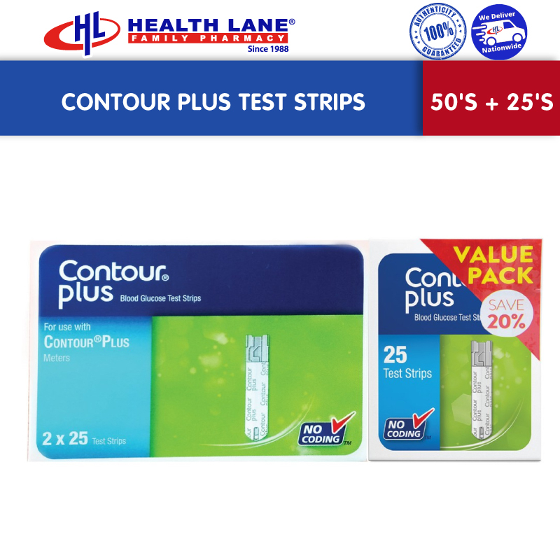 Contour Plus Test Strips (50's + 25's) | Shopee Malaysia
