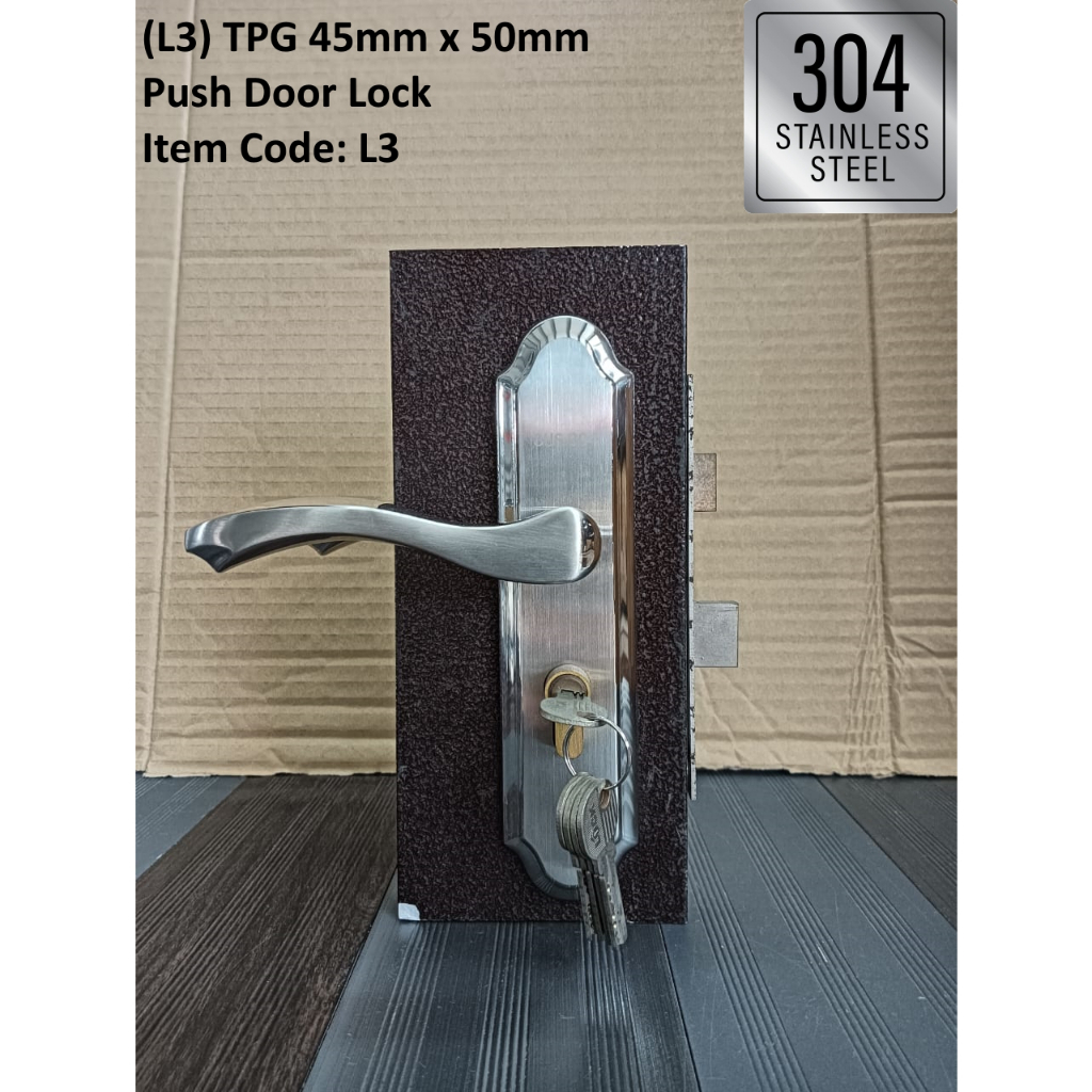 (L3) TPG Push Door Lock 45mm x 50mm | Shopee Malaysia