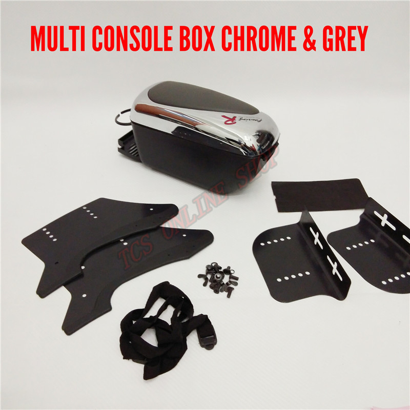 Car Multi Console Box CHROME & GREY 48009 | Shopee Malaysia