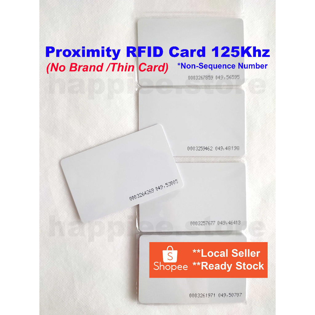 RFID Proximity Card 125khz - (Thin Card /No Brand) - 200pcs | Shopee ...