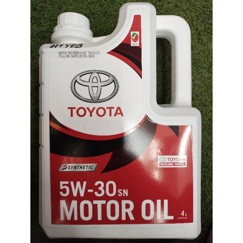 TOYOTA 5W30 FULLY SYNTHETIC ENGINE OIL 4L | Shopee Malaysia