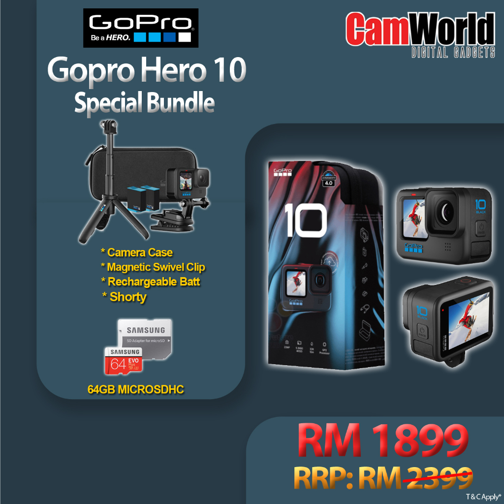 Gopro Hero 10 Black Bundle | Shopee Malaysia